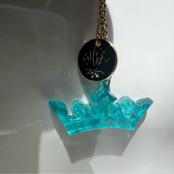 Disney | Accessories | Disney Princess Jasmine Aqua Crown Keychain Bag ...